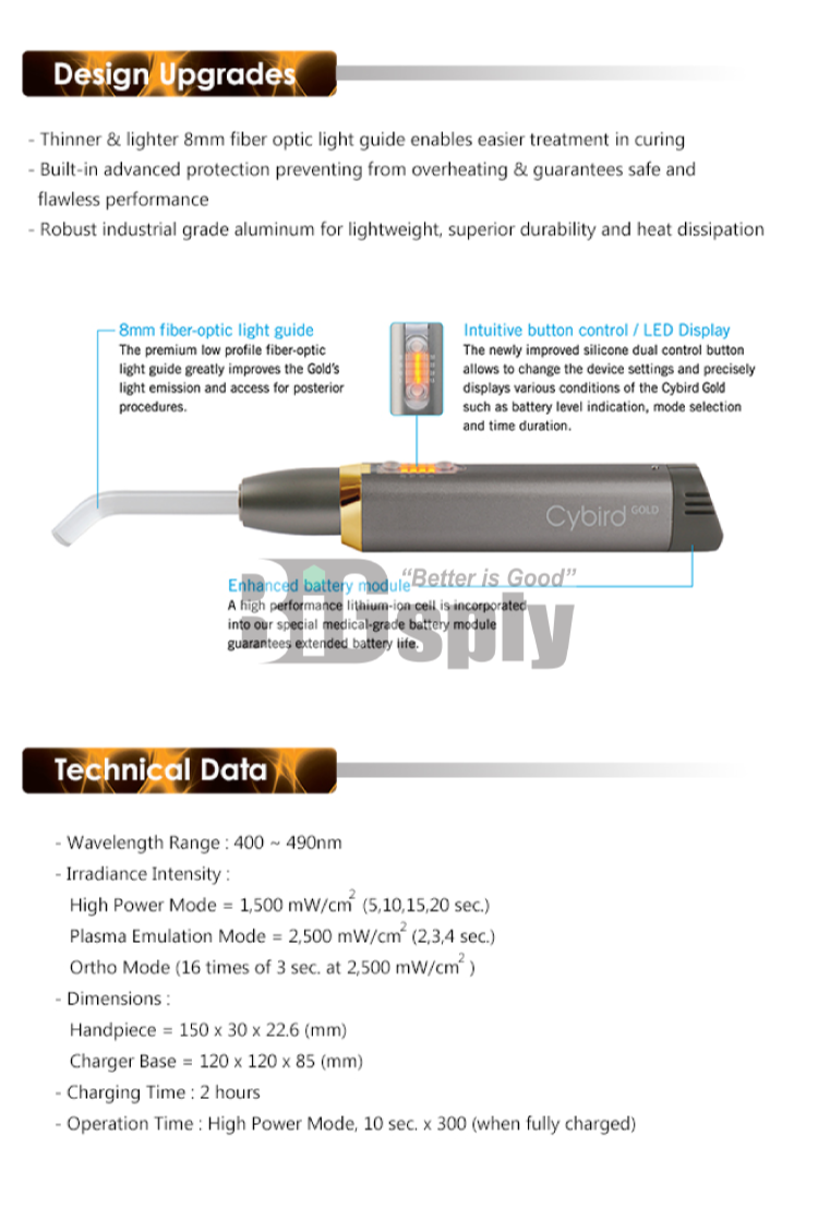 Cybird Gold-LED Curing Light – Bigsply